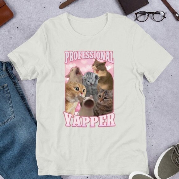 Unbranded | Shirts | Professional Yapper Funny Cat Meme Tshirt Gift For ...